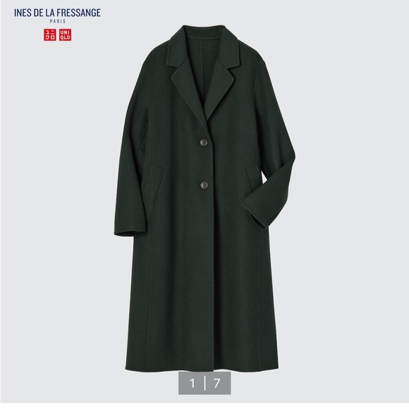 Uniqlo | Jackets & Coats | Uniqlo Chesterfield Coat Ines De La Fressange Double Face Wool Long ...